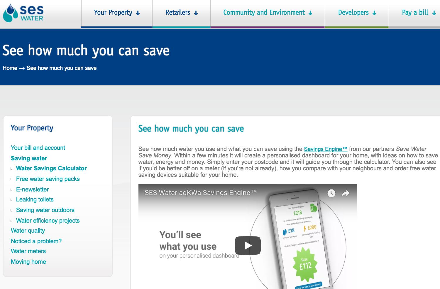 SES Water Conservation Program