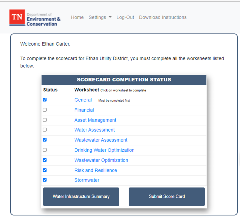 TN Infrastructure Scorecard Standardizes Water Facilities